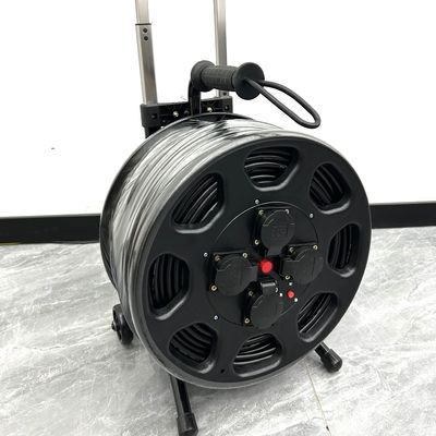 4 Universal Sockets IP54 Retractable Cable Reel Customized Length ...