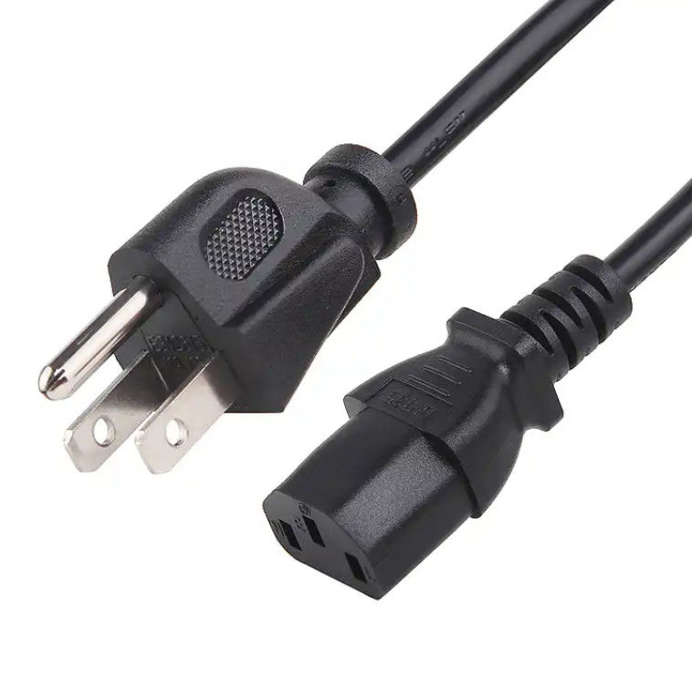 USA 3 Pin NEMA 5-15P Plug to IEC 320 C13 Power Cords Set 1.8M 3 Pin ...