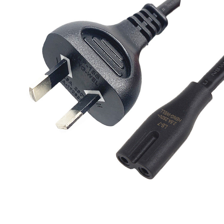 2 Pin Australia Power Cable 1.2m 1.5m AU Extension Cord IEC C7 Connector