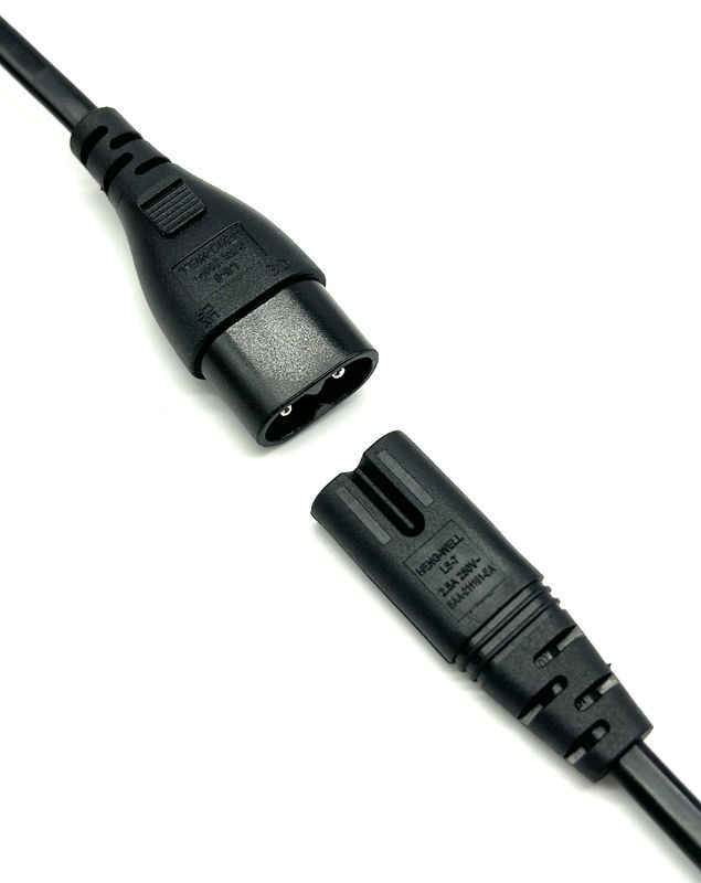 Male And Female IEC C7 To C8 Electric IEC Extension Power Cord 2.5A/3A ...