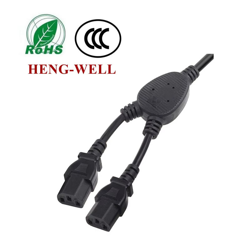 Y-Splitter Power Cable 2 way C13 Customizable Color Length Extension ...