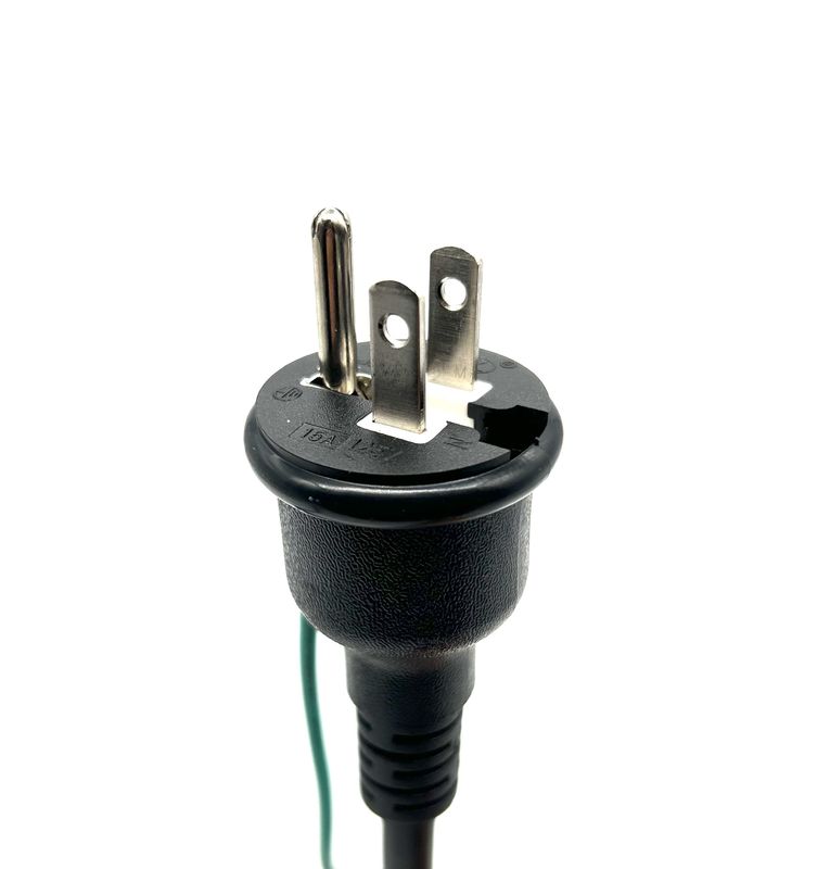 Waterproof Power Cord Japanese Three-Pin Plug With A Foldable Grounding Pin