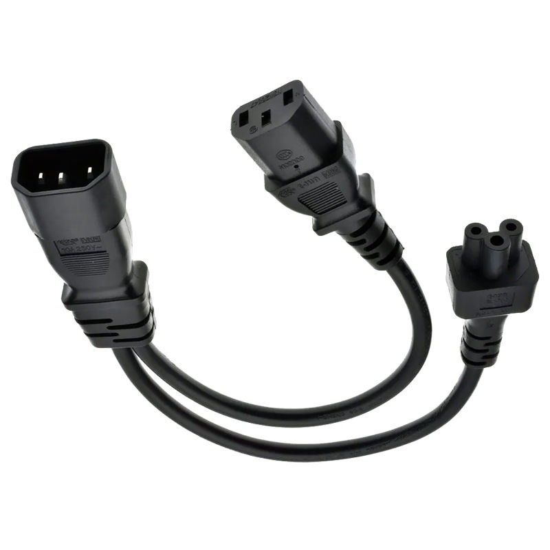 Y Splitter Adapter Power Extension Power Cord IEC C14 to C13 c7 eu 2pin ...