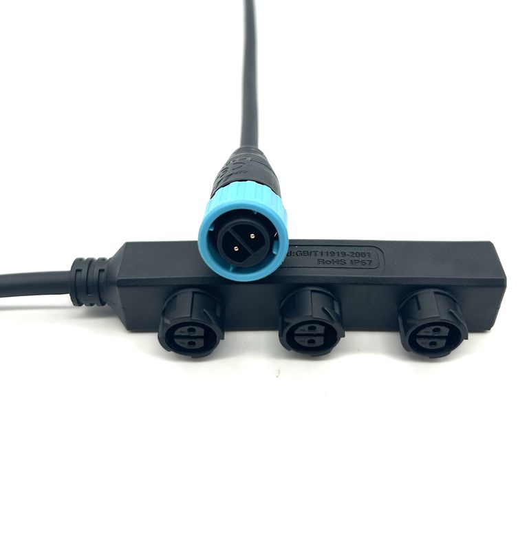 IP67 10A Flame Resistance 94-V0 2-Pin Self-Locking Male-Female Mating ...