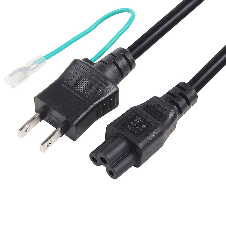 JIS Japan Power Cord Plug Black 3 Pin Jet PSE Approval 7A 15A 125V